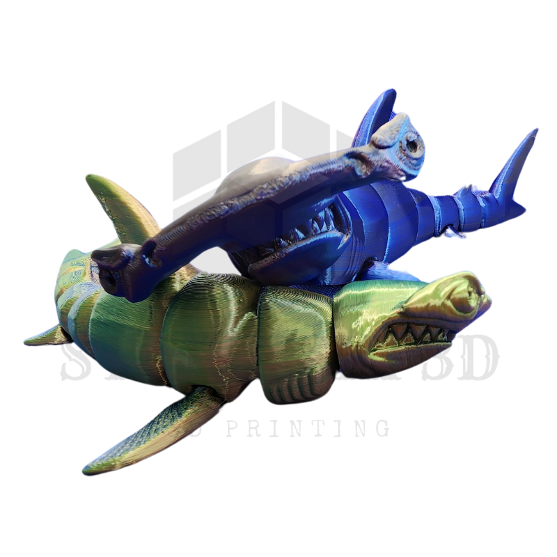 Hammerhead Shark 3D Printed Articulated Toy by Mat Mire Makes ...